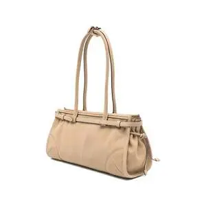 Prada Calfskin Shoulder Bag With Logo Detail