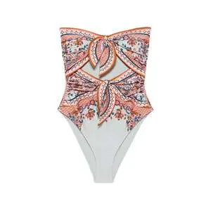 Zimmermann One Piece Swimsuit With Tie Detail - Blue