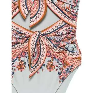 Zimmermann One Piece Swimsuit With Tie Detail - Blue