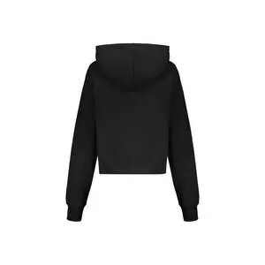 Balmain Logo Print Drawstring Hoodie - Black