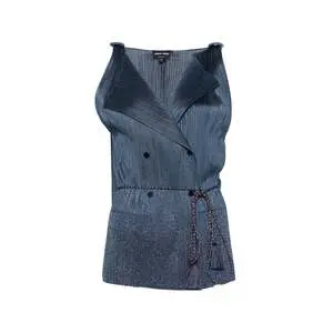 Giorgio Armani Plissé Effect Vest With Crystal Embellishments