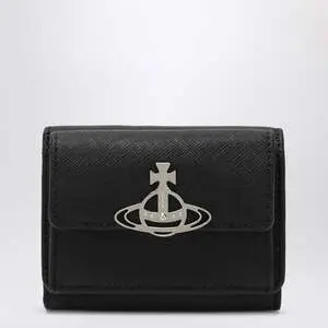 VIVIENNE WESTWOOD Leather Wallet With Orb Logo - Black