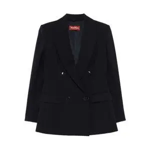 Max Mara Double-breasted Peaked Lapel Blazer - Blue