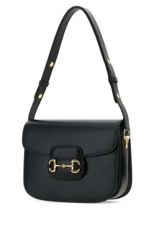 Gucci Black Leather 1955 Horsebit Shoulder Bag - Multicolor