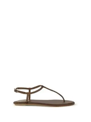 Rene Caovilla Diana Sandals With Crystals - Brown