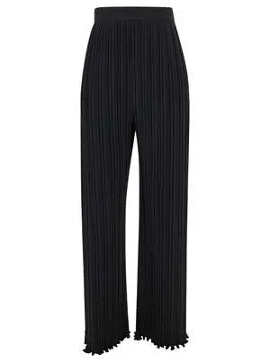 LANVIN Pleated Crêpe De Chine Trousers - Multicolor