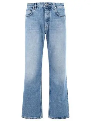 Off-White Light Cotton Jeans - Blue