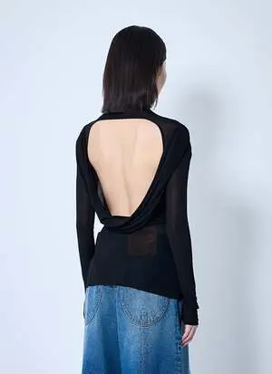 JEAN PAUL GAULTIER Mesh Conical Top With Open Back