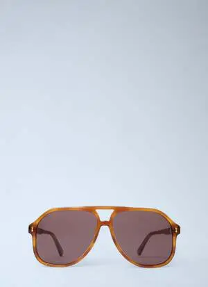 Gucci Aviator Tortoiseshell Sunglasses - Brown
