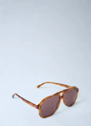 Gucci Aviator Tortoiseshell Sunglasses - Brown