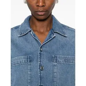 Alexander Wang Cropped Button-up Shirt