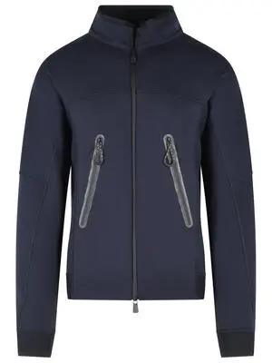 Moncler Moncler Grenoble Polyester Blend Logo Zip Sweatshirt Blue