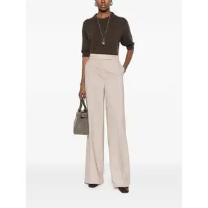 Max Mara Straight-leg Trousers - Cream