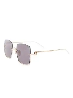 Gucci Square Frame Interlocking G Detail Sunglasses - Multicolor