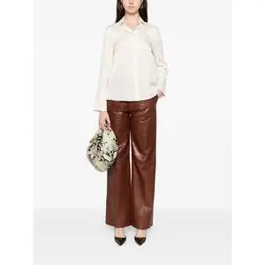 Max Mara Silk Spandex Button-up Shirt