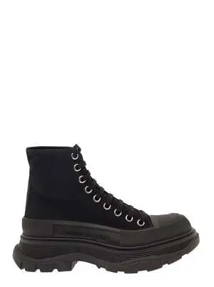 Alexander McQueen Tread Slick High Top Platform Sneakers - Black