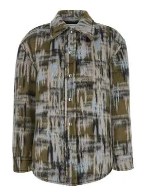Bottega Veneta Brushed Wool Check Overshirt - Multicolor