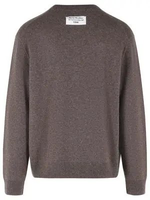 Acne Studios Fine Knit Crew Neck Sweater - Brown
