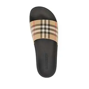 Burberry Vintage Check Slides - Cream