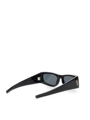 Saint Laurent Acetate Sunglasses With Cassandre Detail - Black