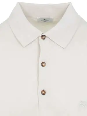 Etro Cotton Knit Polo Shirt - White