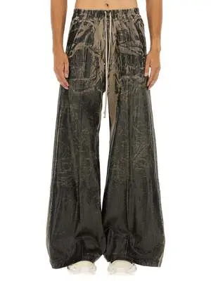Rick Owens Geth Belas Wide Leg Pants - Black