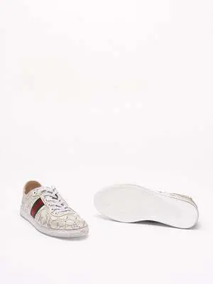 Gucci Leather Lace-up Sneakers - Multicolor