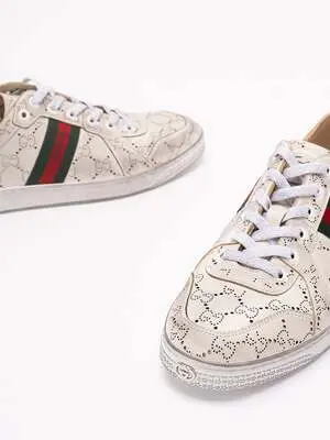 Gucci Leather Lace-up Sneakers - Multicolor