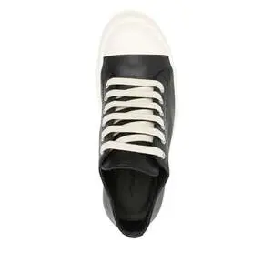 Rick Owens Lace-up Platform Sole Round Toe Sneakers - Black