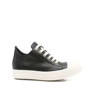 Rick Owens Lace-up Platform Sole Round Toe Sneakers - Black