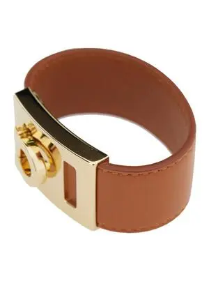 FERRAGAMO Leather Hug Bracelet With Gancini Detail - Multicolor