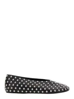 JIL SANDER JIL SANDER Studded Leather Ballet Flats Multicolor