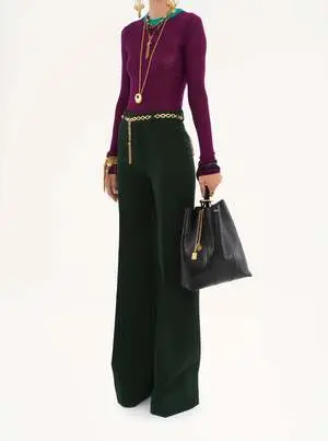 Chloé Spin" Shoulder Bag With Logo Medallion Detail In Grained Leather - Multicolor