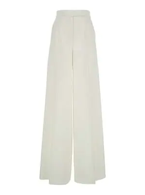 Max Mara Ninfa Virgin Wool Wide Leg Pants - Multicolor