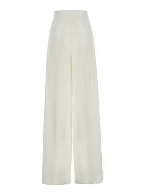 Max Mara Ninfa Virgin Wool Wide Leg Pants - Multicolor