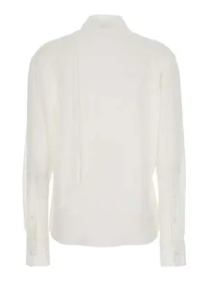 Alexander McQueen Silk Blouse With Scarf Detail - Multicolor