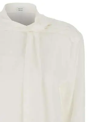 Alexander McQueen Silk Blouse With Scarf Detail - Multicolor
