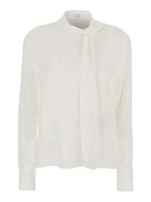 Alexander McQueen Silk Blouse With Scarf Detail - Multicolor