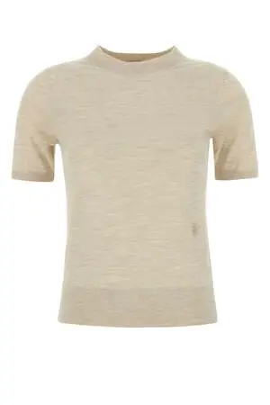 Burberry Sand Wool T-shirt - Brown