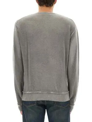 Our Legacy Parallel Mesh V-neck Sweater In Grey - Gray