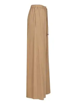 Max Mara Genero Wide-leg Washed Silk Trousers