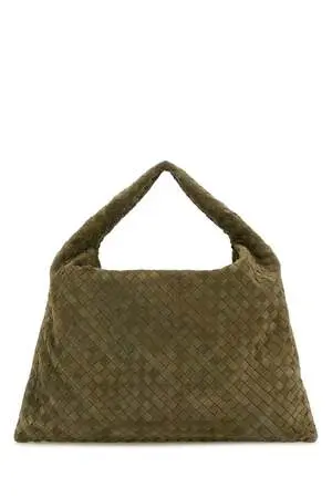 Bottega Veneta BOTTEGA VENETA Army Suede Hop Shoulder Bag Green
