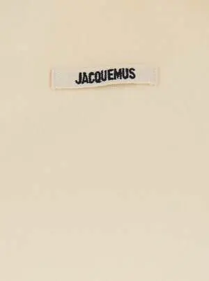 Jacquemus Le Hoodie Gros Grain Cropped Hoodie - Cream