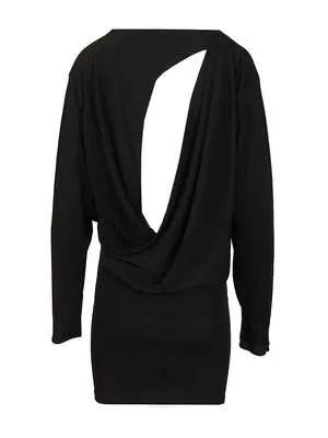 Jacquemus Mistral Draped Jersey Open-back Mini Dress - Black