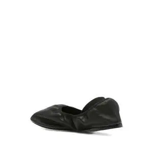 Versace Pebbled Leather Ballet Flats