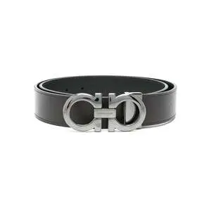 FERRAGAMO Gancini Buckle Belt - Black
