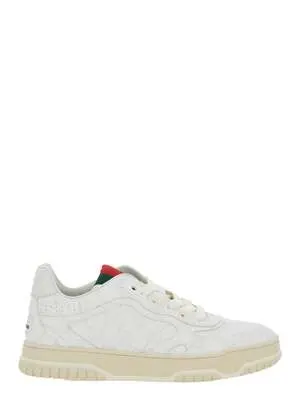 Gucci Re-web Gg Motif Low Top Leather Sneakers - Multicolor