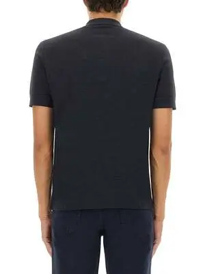Zegna Cotton Blend Polo Shirt - Black
