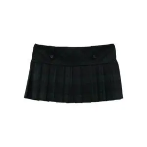 Miu Miu Pleated Checked Mini Skirt