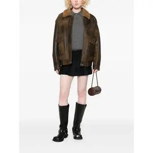 Miu Miu Pleated Checked Mini Skirt